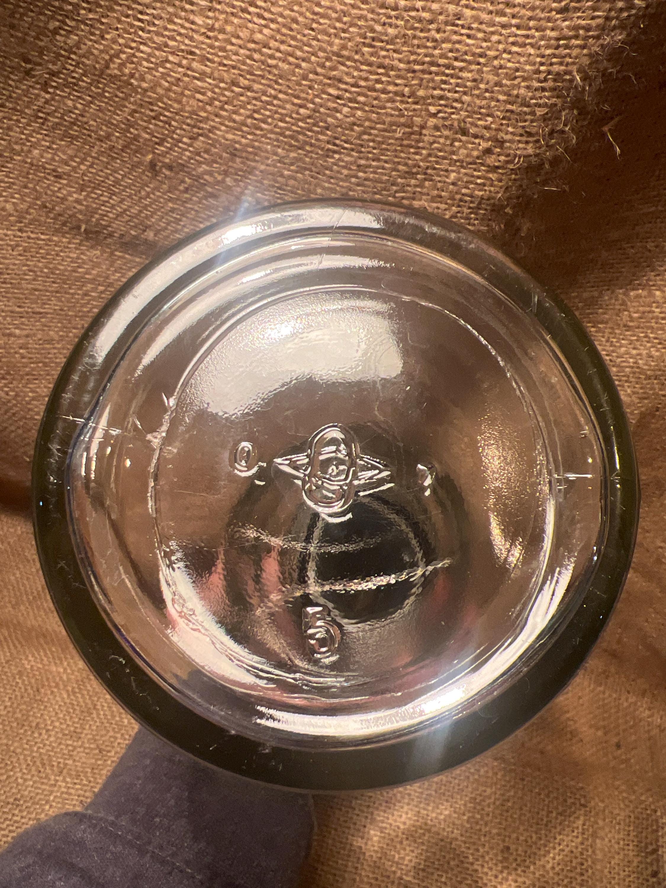 GLASS Quart OIL Bottle BOE Mfg Co. Metal Spout Glass Motor Oil ...