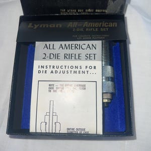 Lyman RELOADING DIES Rifle Set All American Like New in Box With ...