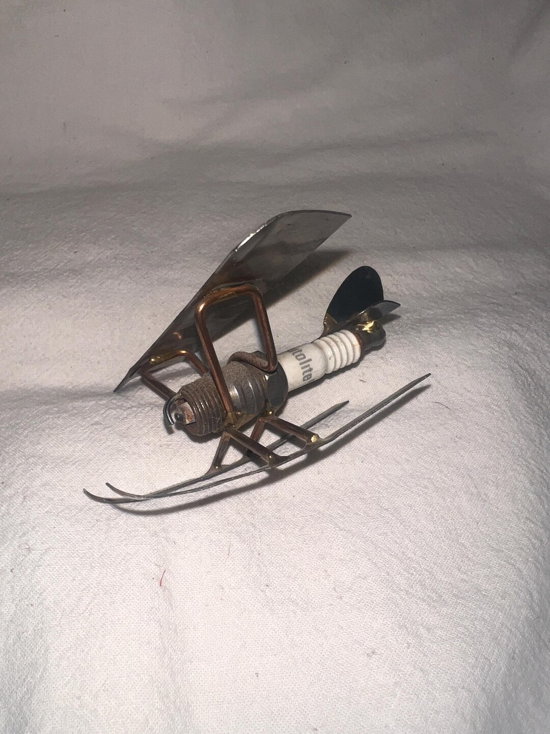 SEAPLANE METAL ART With Spark Plug and Copper Welded Hand Crafted Made ...