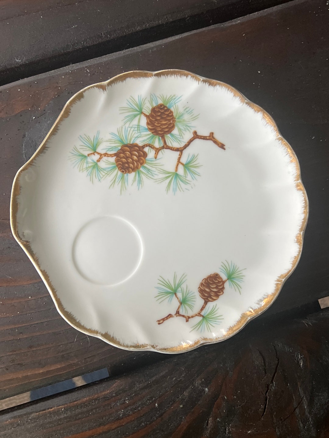 Vintage Mid Century Pine Cone Plate Norcrest Fine China PC-16 Piece - Etsy