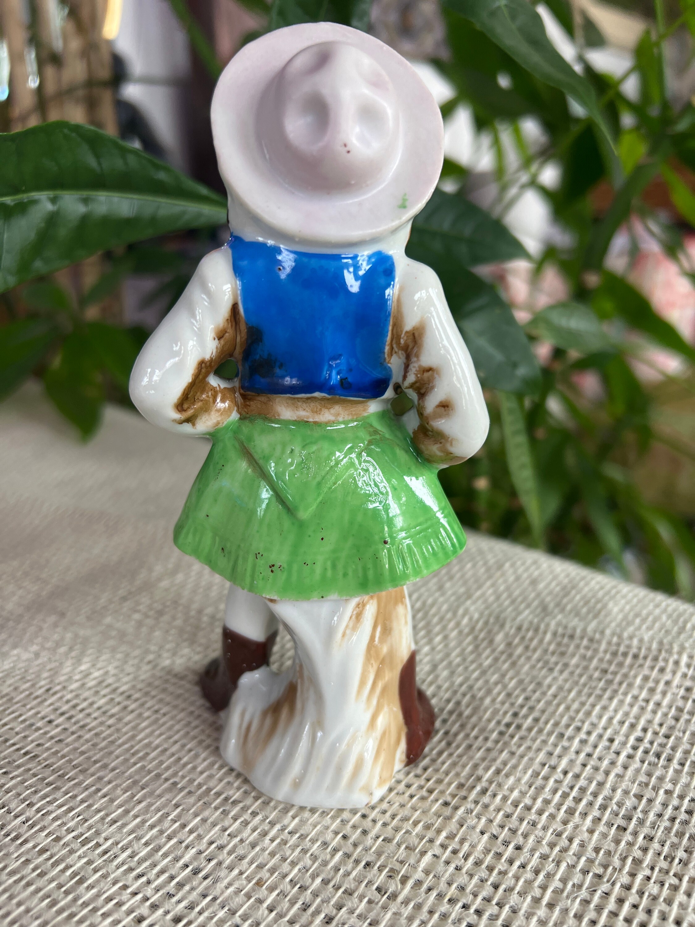 Antique COWGIRL Porcelain Figurine Made in Japan - Etsy