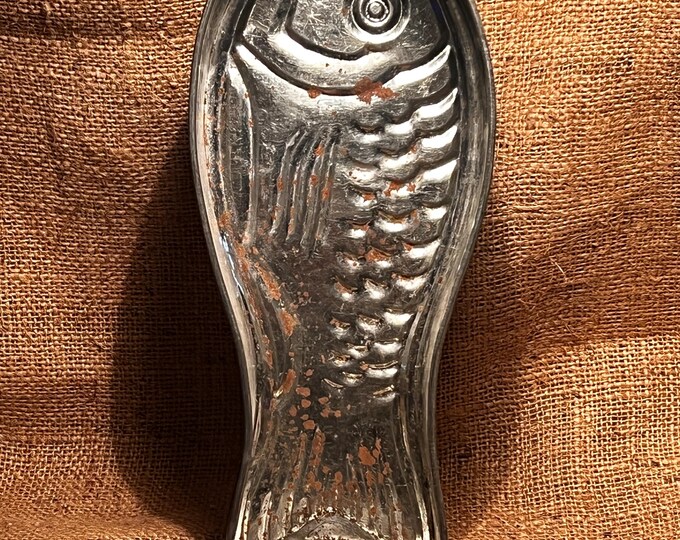METAL FISH Sardine PAN Mold Smiling Fish Rolled Tin Edges Are Unique ...