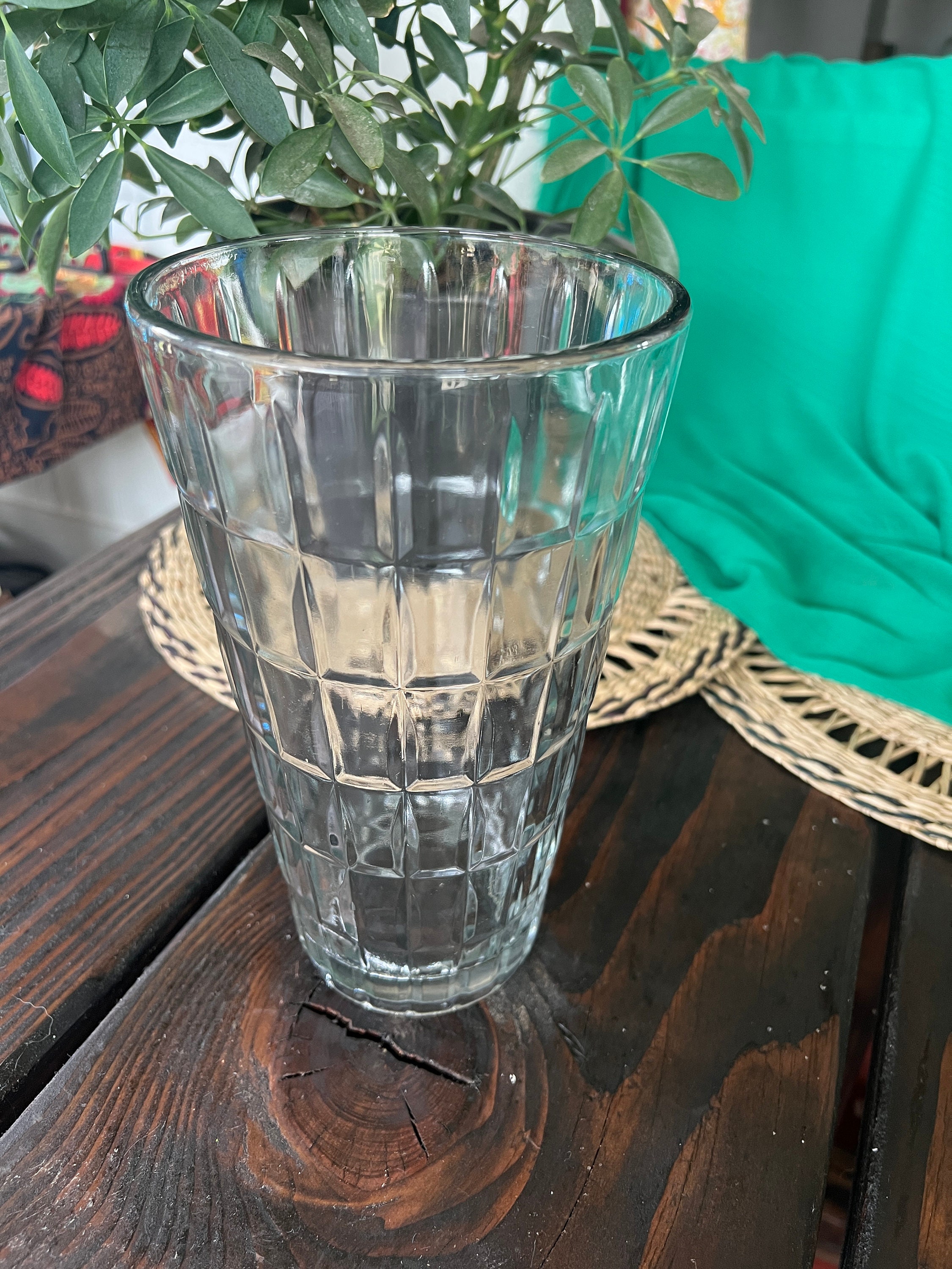 Vintage Heavy Bubbled Pressed Glass Flower Vase Syndicate Sales Inc. - Etsy