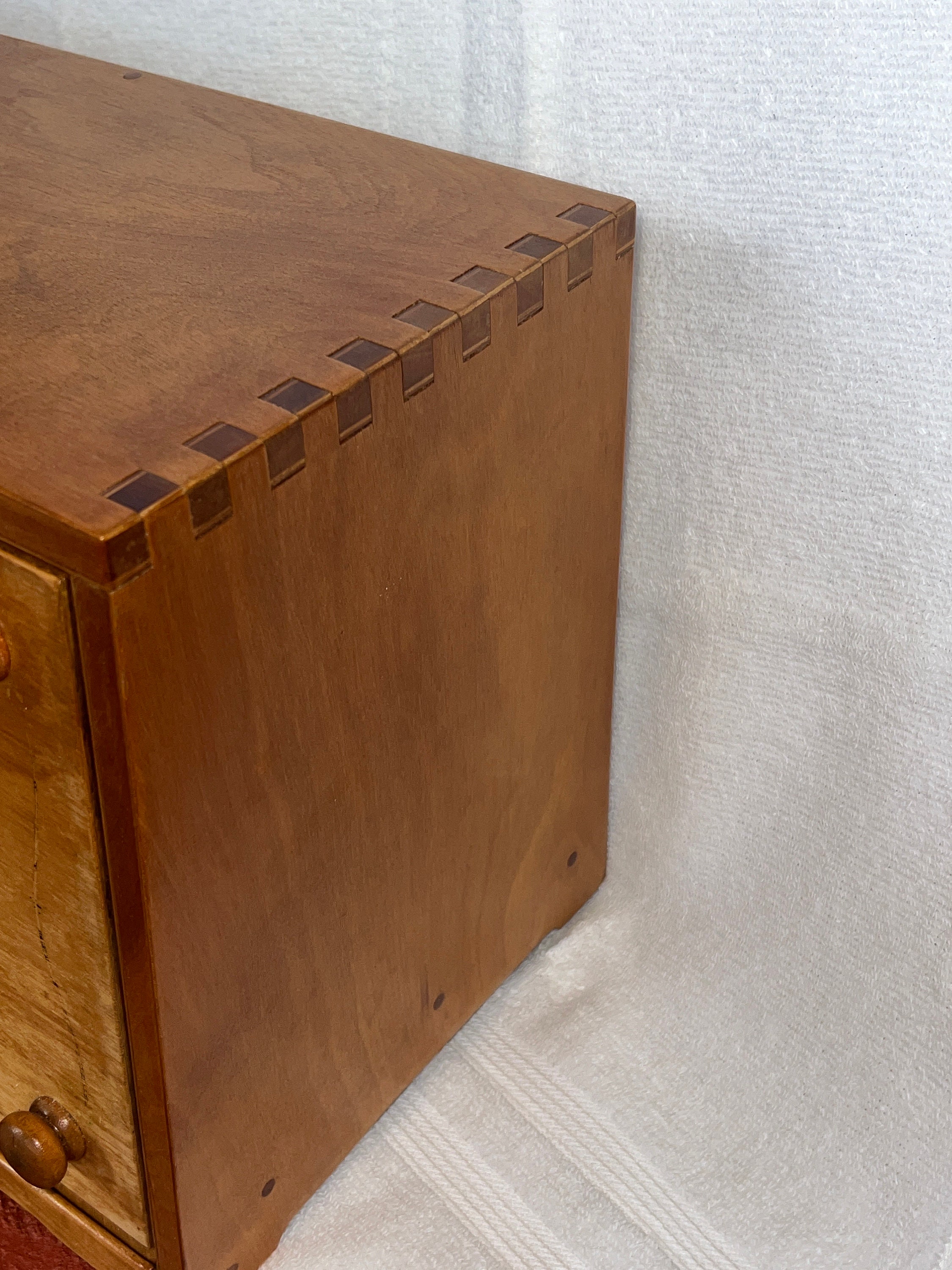 Vintage Wooden Bread Box Drop-front Door Dovetail Made 15.5x11x8 1960s ...