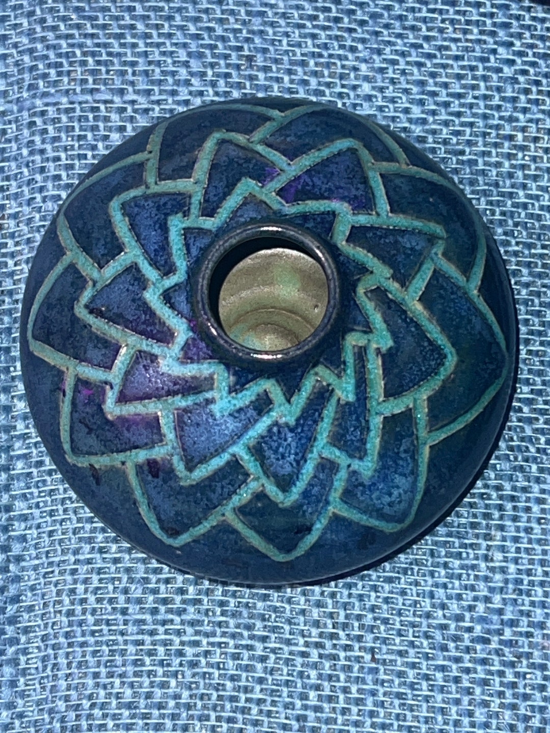 Vintage Studio Pottery Round Vase UNIQUE - Etsy