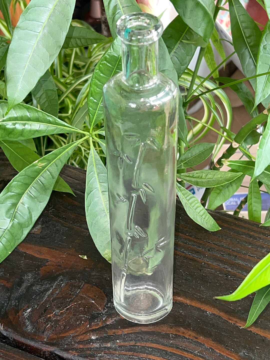 Vintage Boho Lutex Glass Bottle 11.75” Tall Great for Oil or Vinegar - Etsy