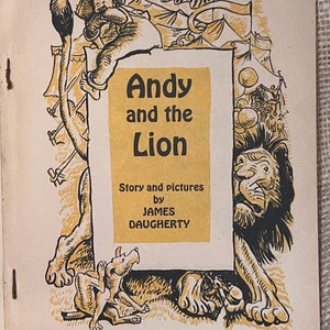 Vintage Book Andy and the Lion by James Daugherty 1967 1ST Scholastic ...