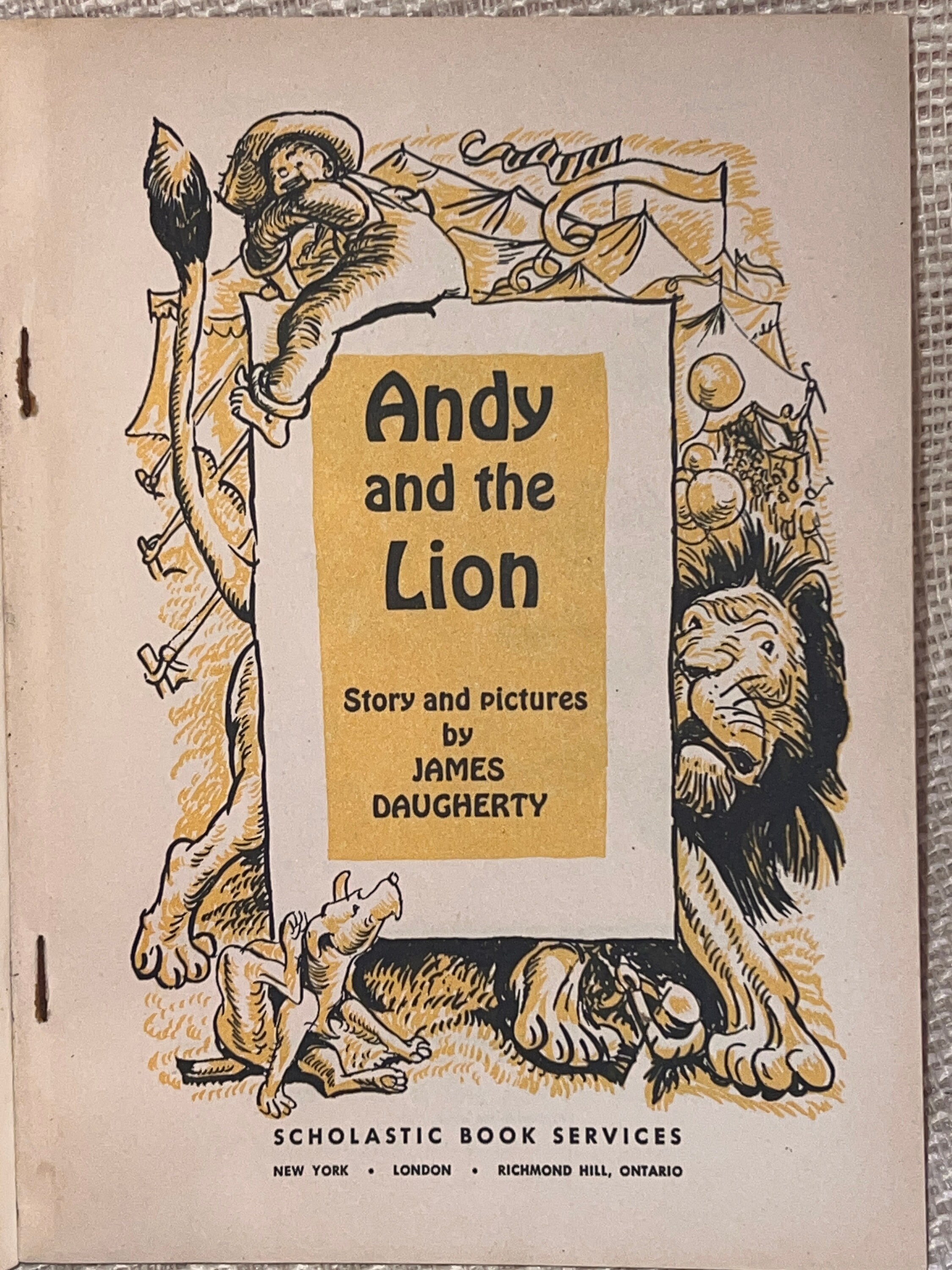 Vintage Book Andy and the Lion by James Daugherty 1967 1ST Scholastic ...