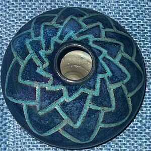 Vintage Studio Pottery Round Vase UNIQUE - Etsy