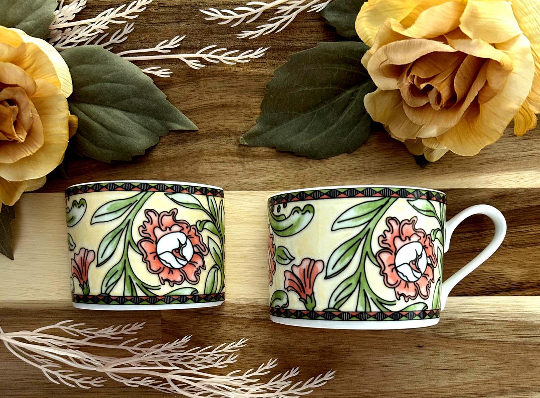 Floral Mosaic Coffee Cup Pieces - Oneida Eden China - Etsy