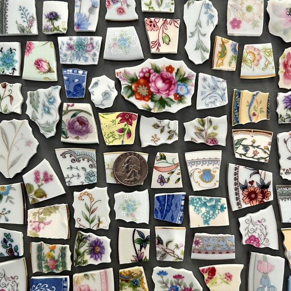 Broken China Mosaic - Etsy
