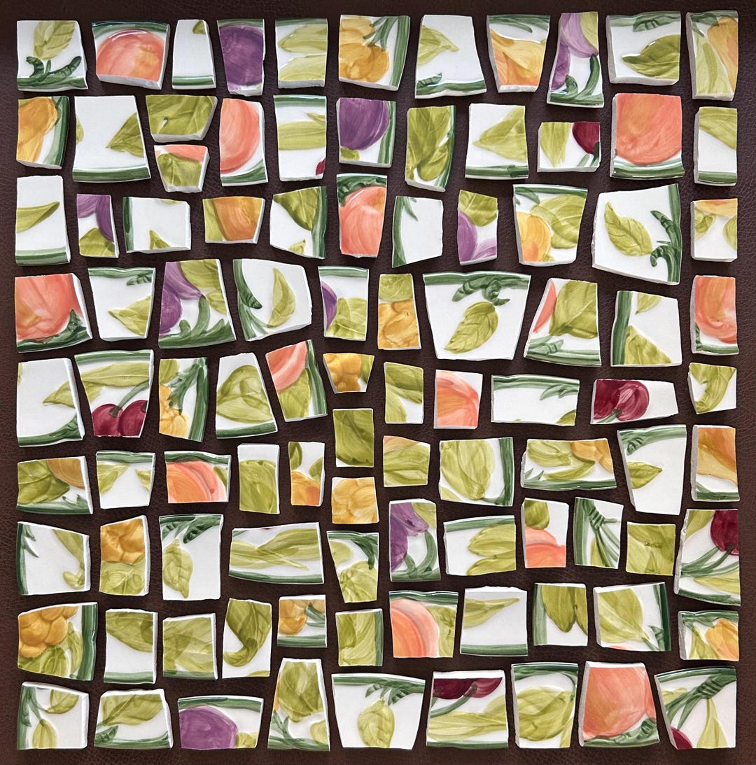 Franciscan "fresh Fruit" Mosaic Tile Pieces: DIY Ceramic Supplies - Etsy