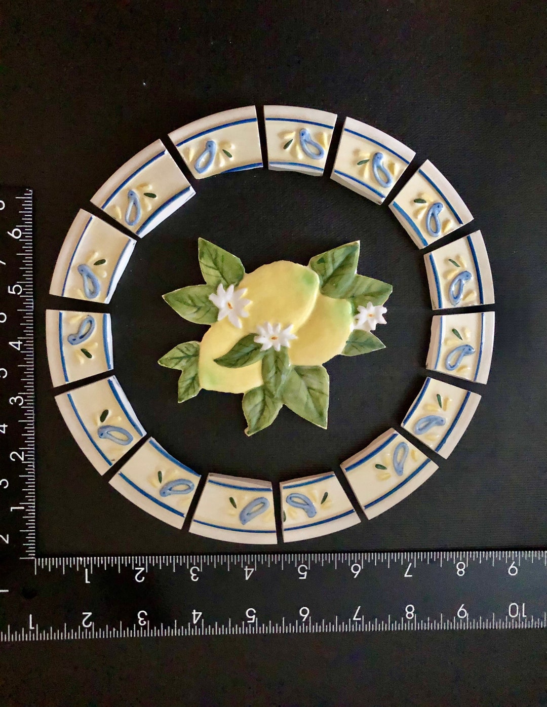 Mosaic Pieces Broken Dishes Ceramic Porcelain China Vintage Repurposed ...