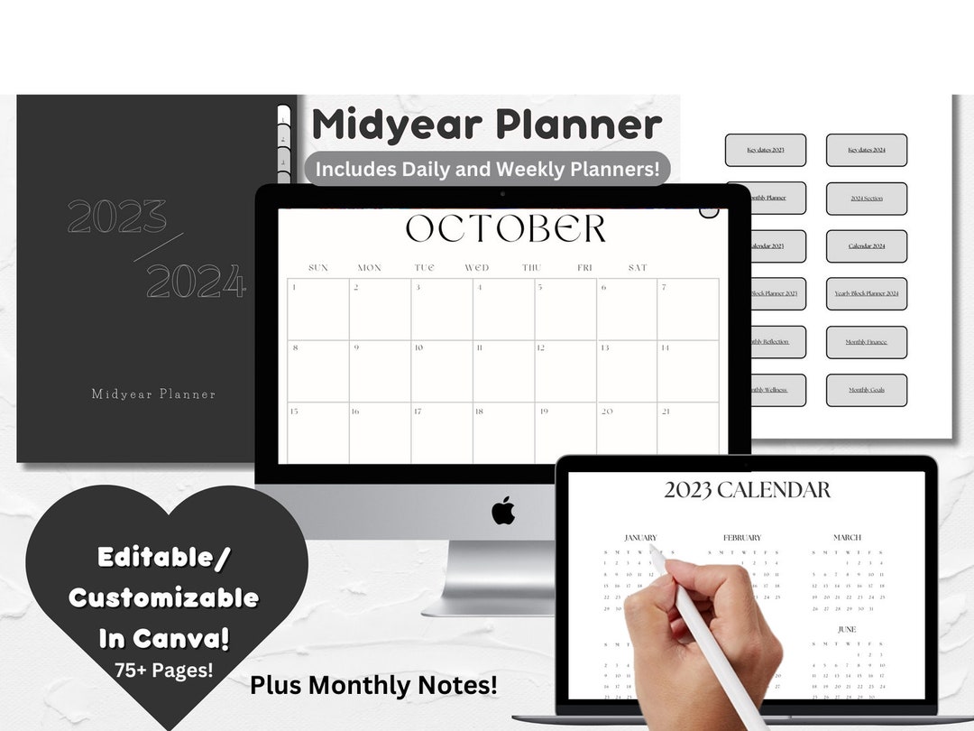 Mid-year Digital Planner 2023-2024 - Etsy