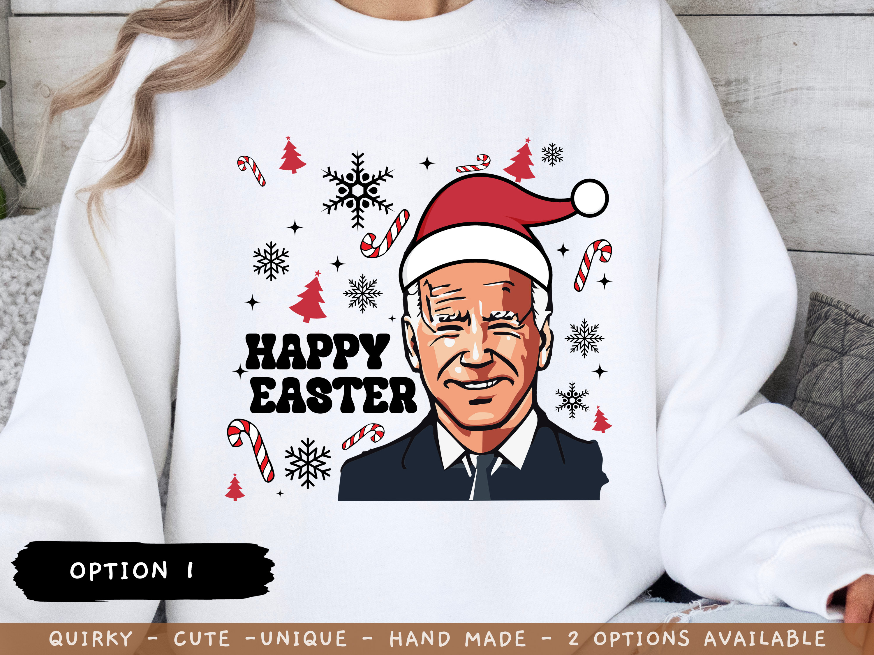 Joe Biden Confused Funny Ugly Christmas Sweater Happy Holidays ...