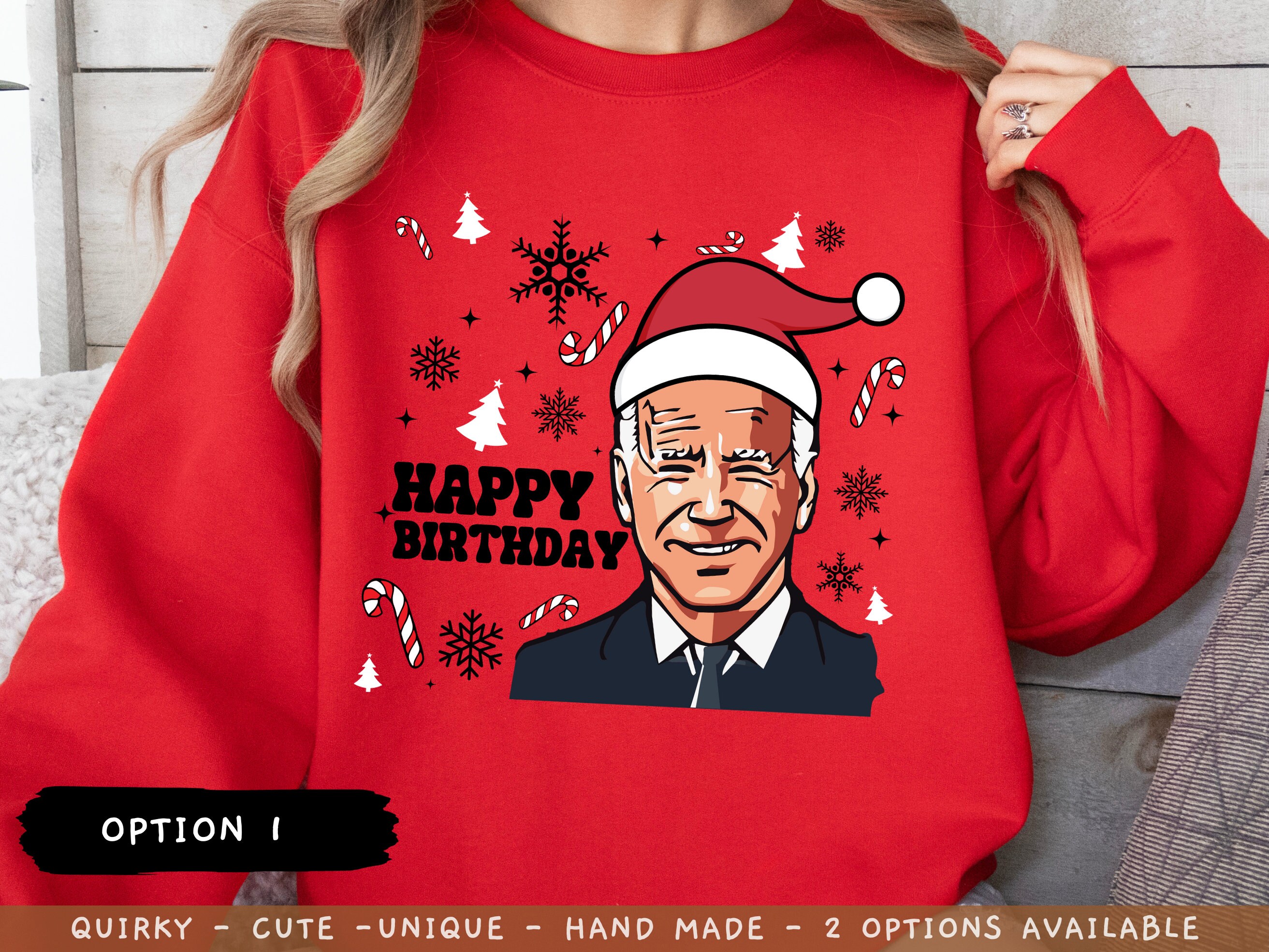 Joe Biden Confused Funny Ugly Christmas Sweater Happy Holidays ...