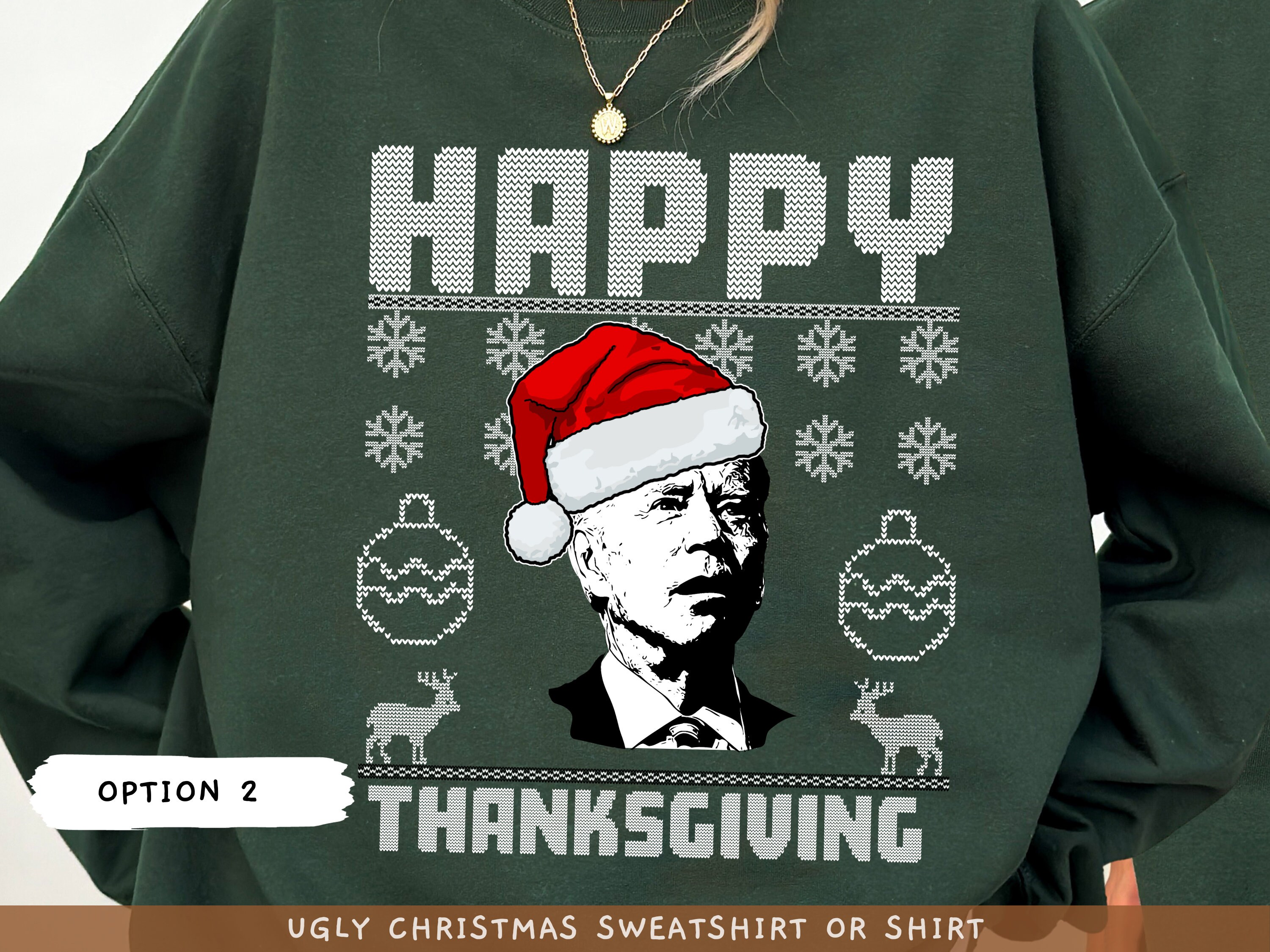 Joe Biden Confused Funny Ugly Christmas Sweater Happy Holidays ...