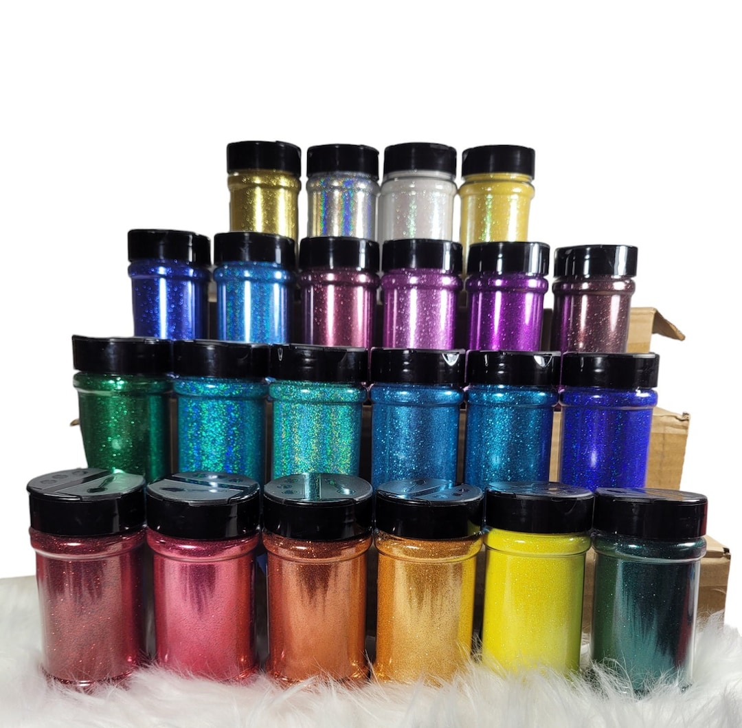 BEAUTIFUL BULK GLITTER Extra Fine 22 Colors -2oz Each Color, 44oz ...
