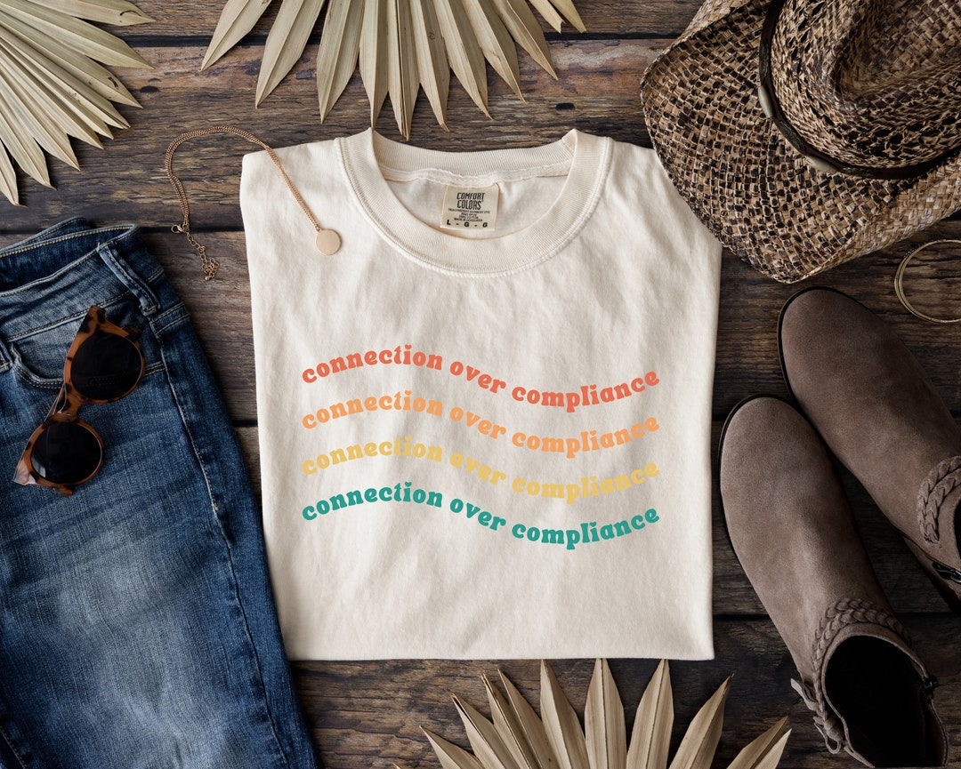 Connection Over Compliance T-shirt, SLP Speech Therapy Shirt, OT BCBA ...