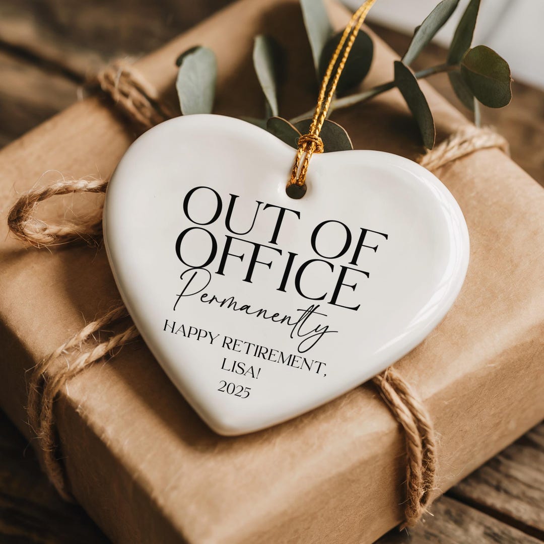Personalized Minimalist Retirement Ornament: Funny Retired Coworker ...