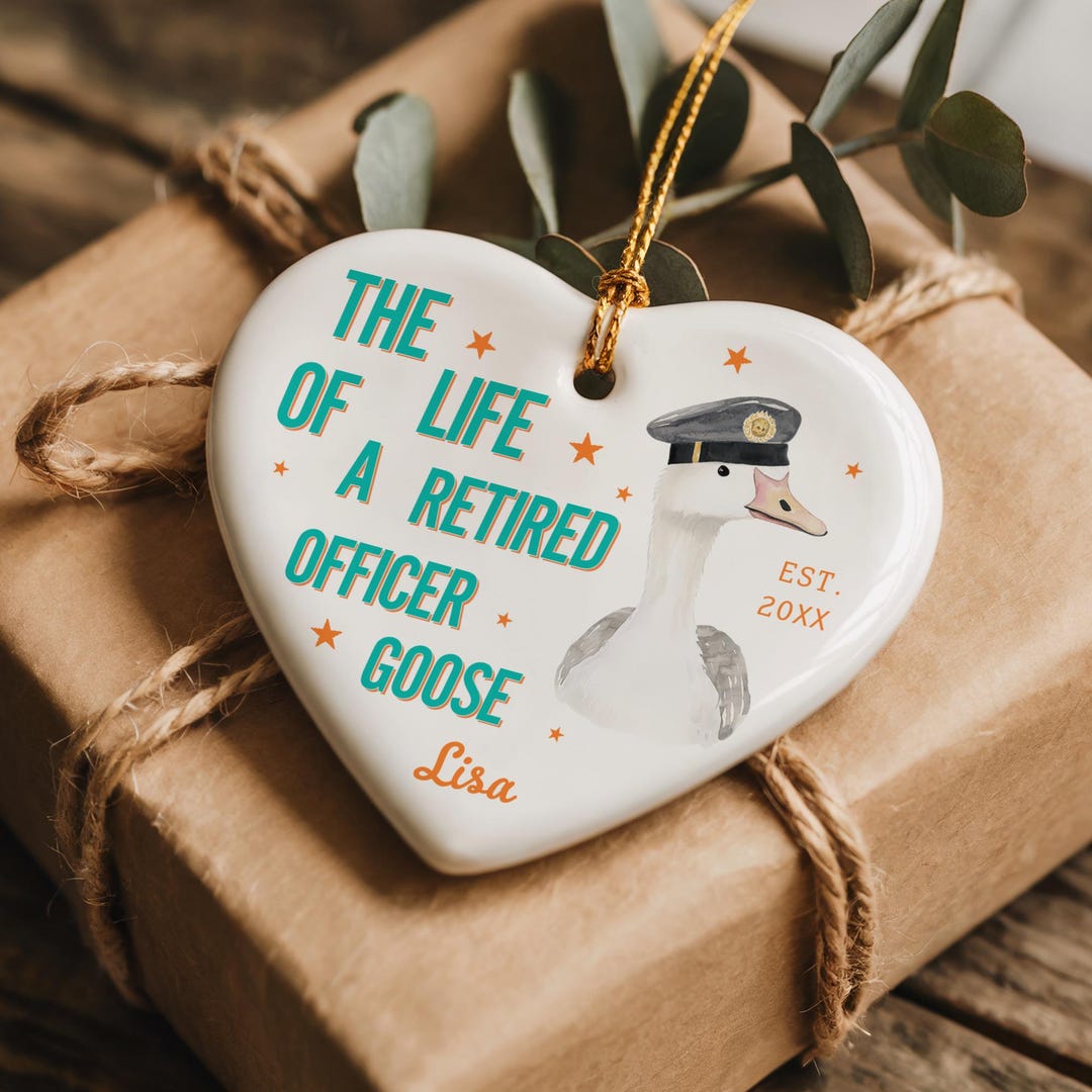 Funny Officer Goose Retirement Ornament: Personalized Retired Sheriff ...