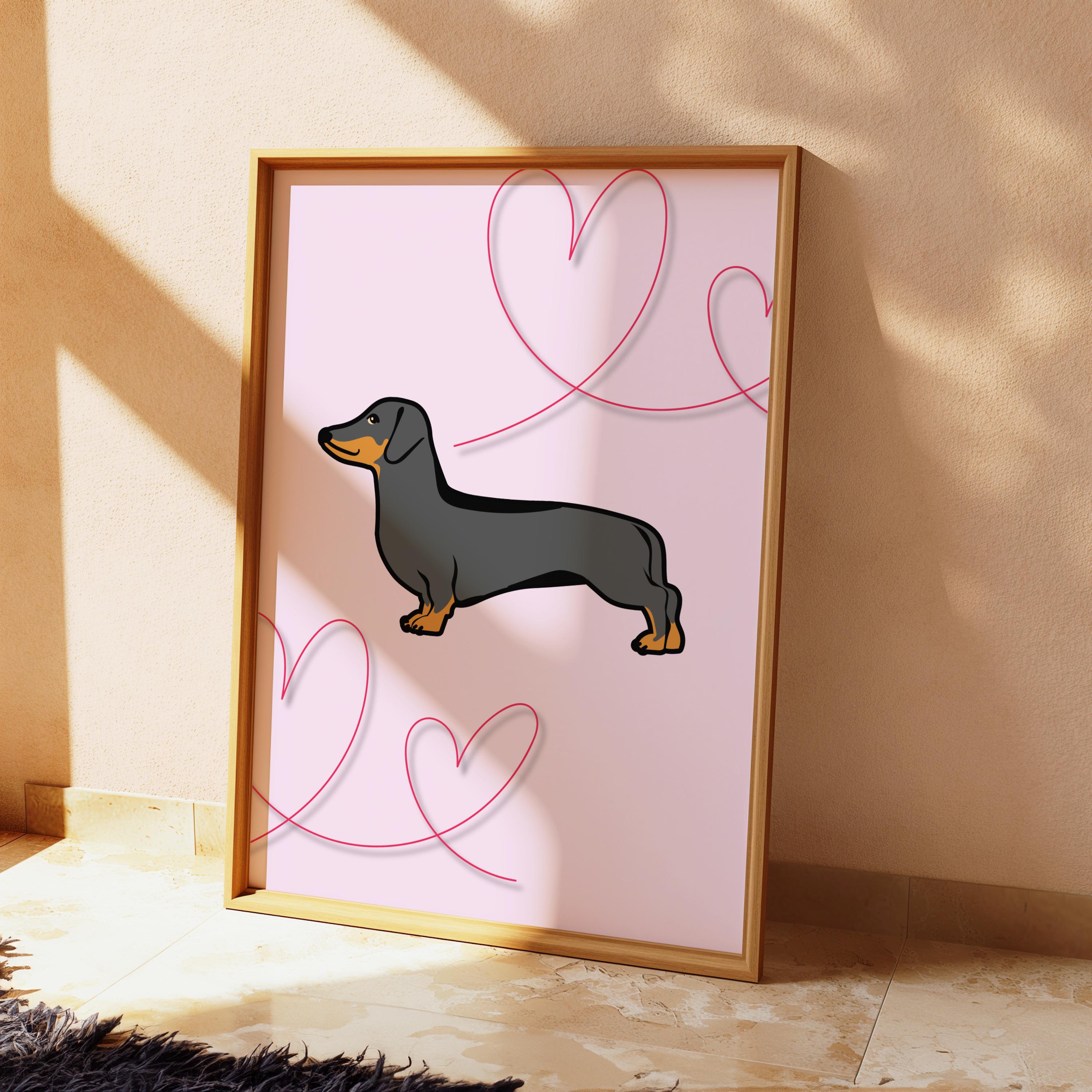 Dachshund Poster Digital Download, Gift for Dachshund Lover, Wiener Dog ...