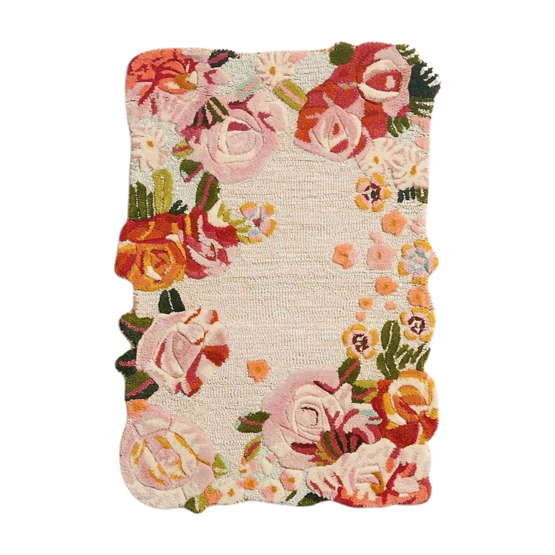 Aracelli Rugs Multi Coloured Irregular Shape Hand-tufted Wool Handmade ...