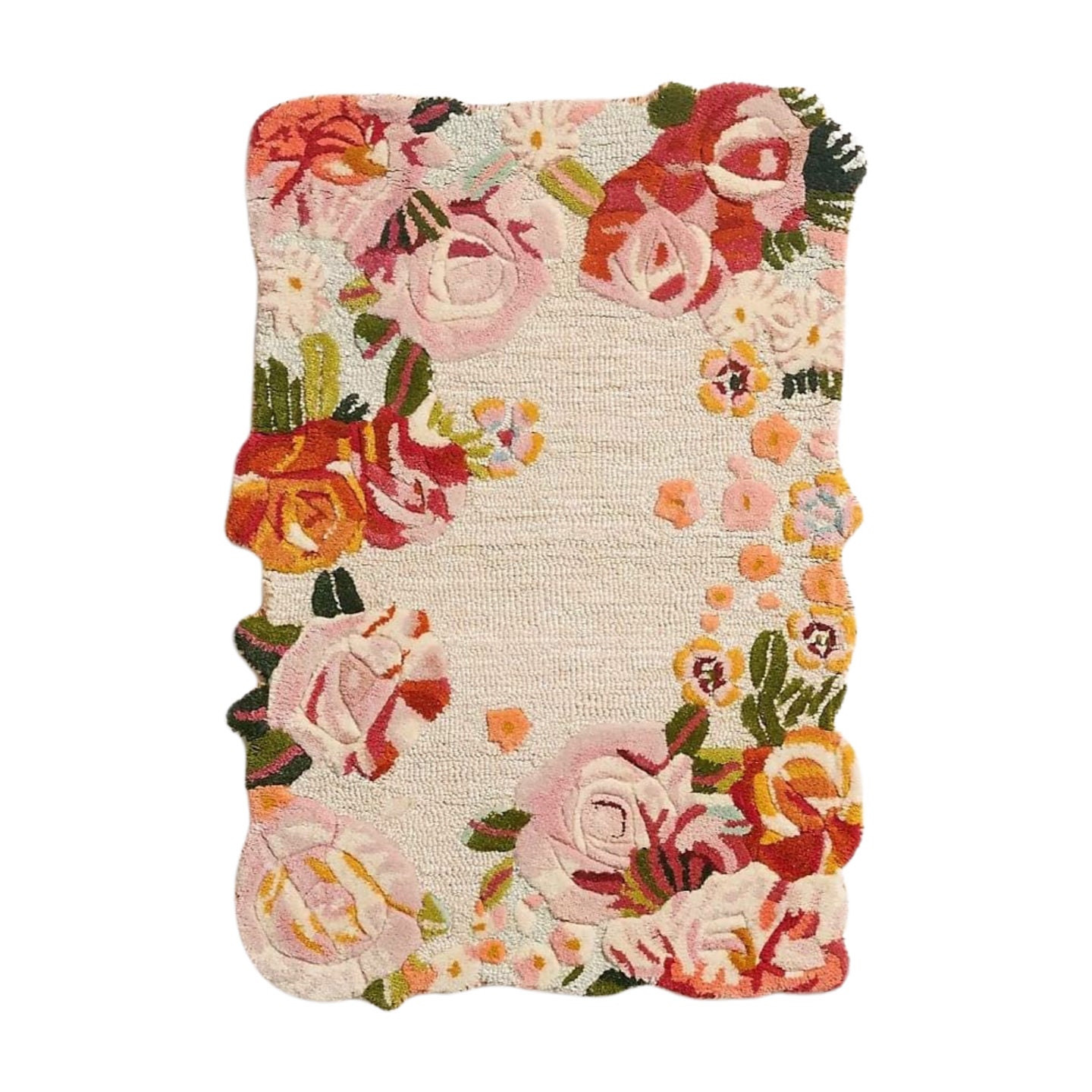 Aracelli Rugs Multi Coloured Irregular Shape Hand-tufted Wool Handmade ...