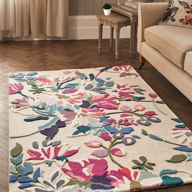 Floral Tufted Rug - Etsy