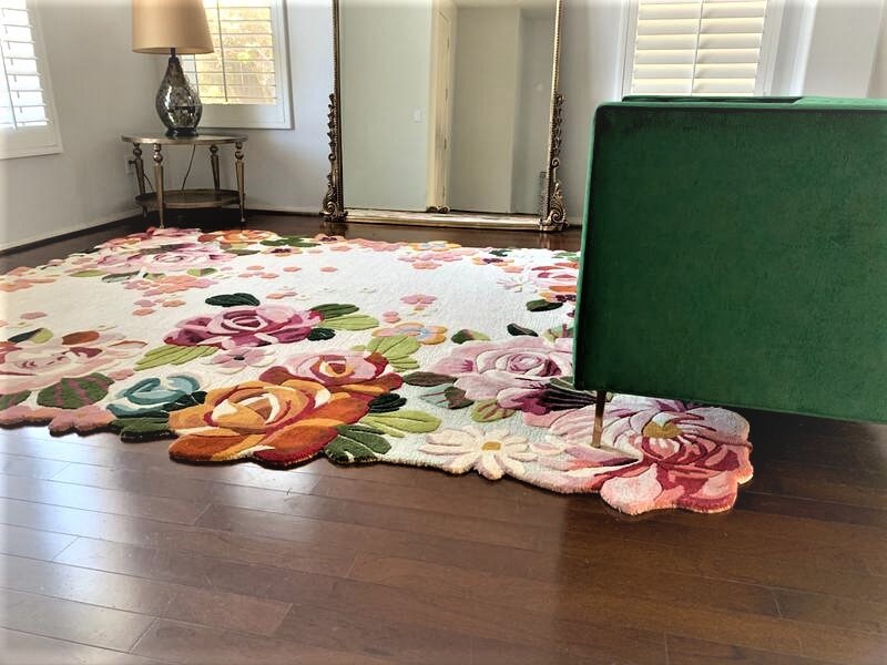 Aracelli Rugs Multi Coloured Irregular Shape Hand-tufted Wool Handmade ...