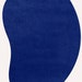 Irregular Shape Hand Tufted Rug Kidney Bean Shape Cobalt Blue Solid Rug ...