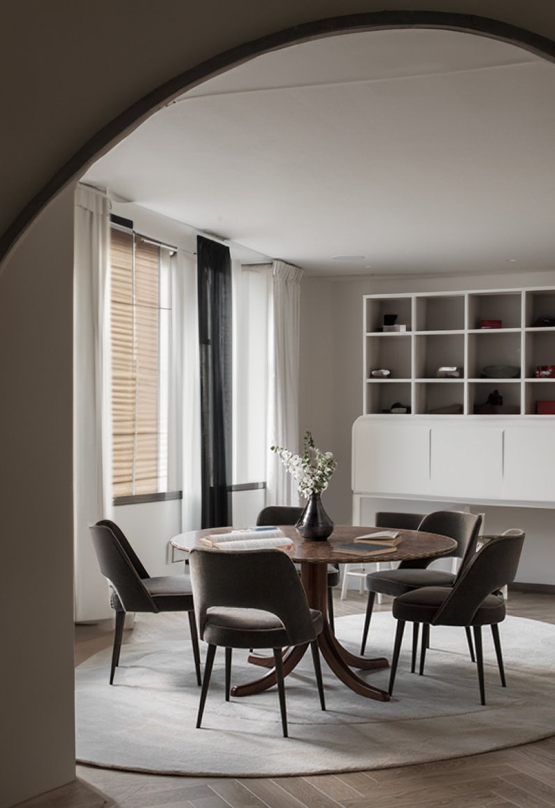 Irregular Shape Hand Tufted Rug Kidney Bean Shape Cobalt Blue Solid Rug ...