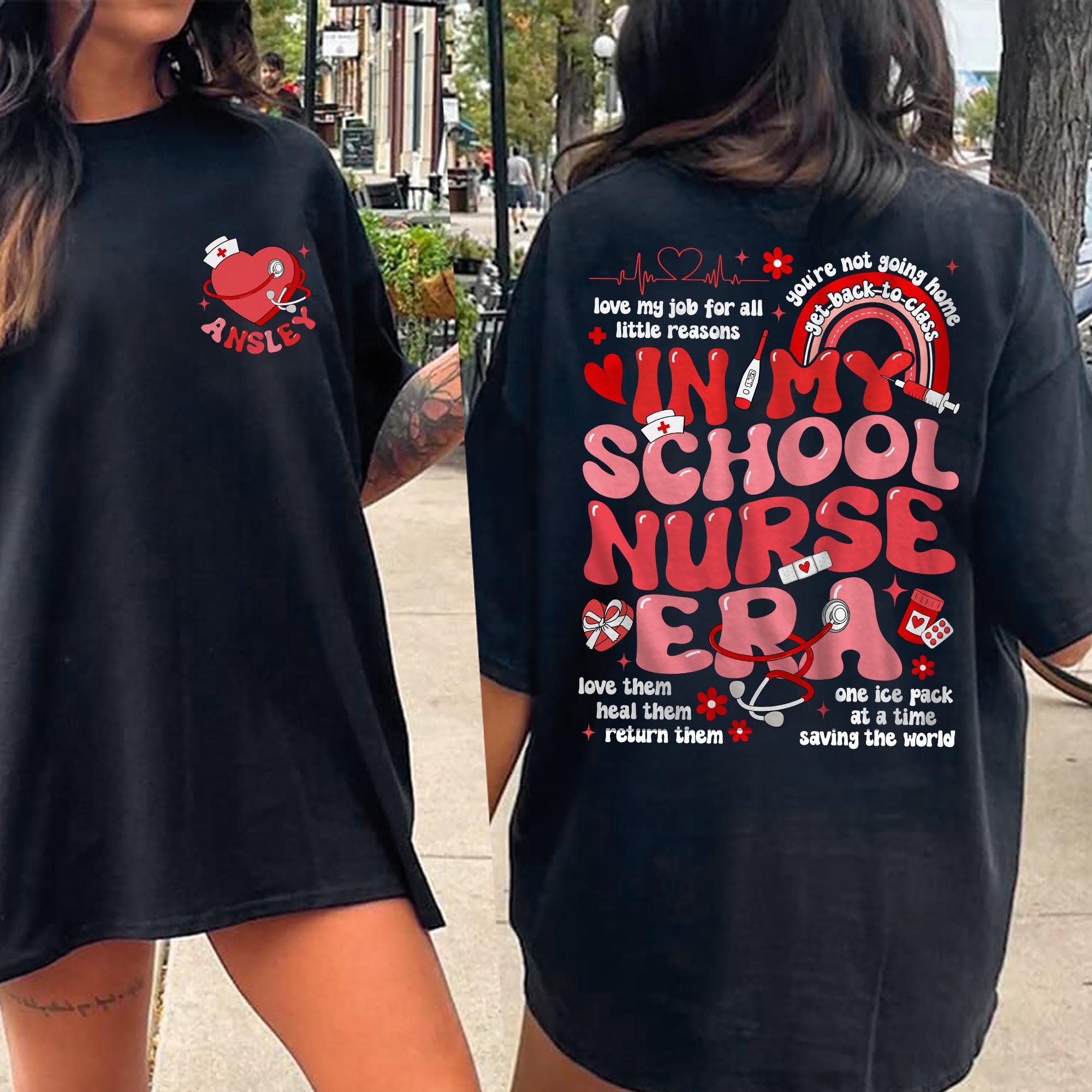 Custom School Nurse Shirt, in My School Nurse Era Shirt, Nurse Week ...
