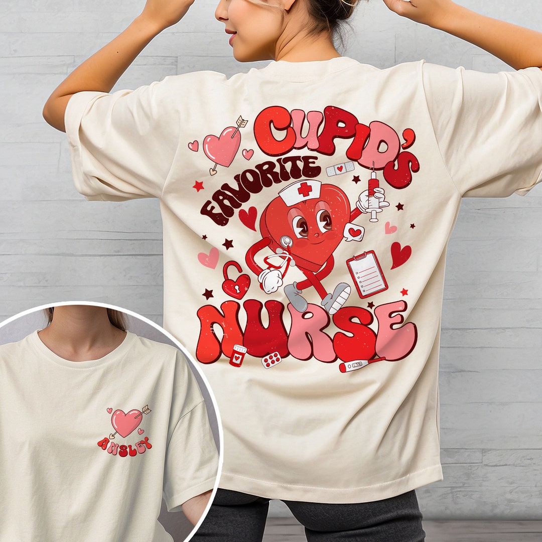 Personalized Nurse Valentines Day Shirt, Cupid's Favorite Nurse Shirt ...