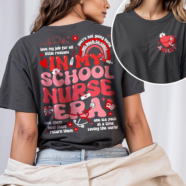 Custom School Nurse Shirt, in My School Nurse Era Shirt, Nurse Week ...
