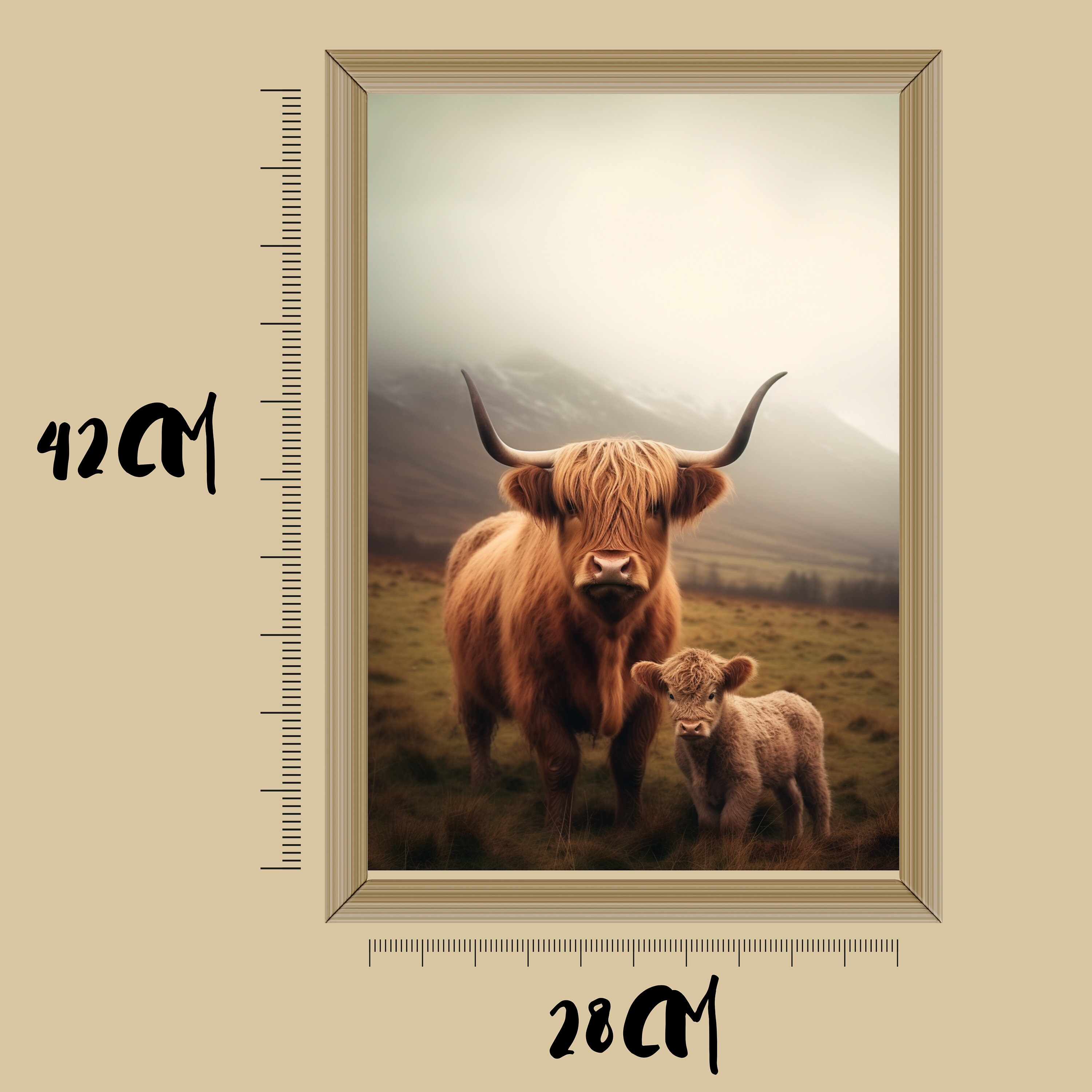 Scottish Highland Cow Art Print Highland Cattle Instant Download ...