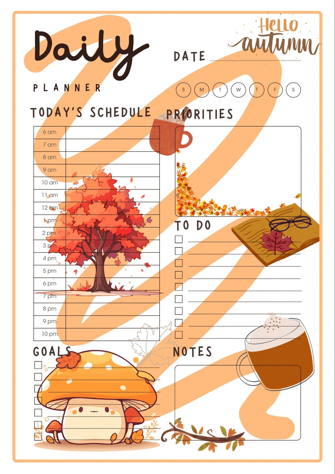 Autumn Daily Planner - Etsy