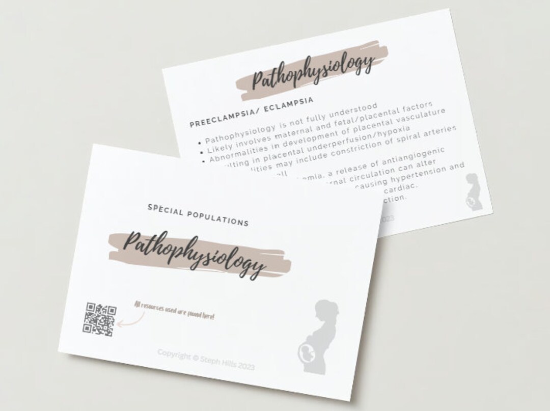 Obstetric & Pediatric Pathophysiology Palm Cards - Etsy
