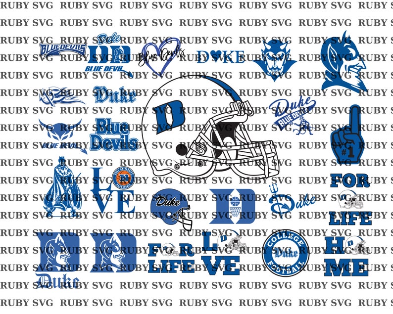 Blue Devils SVG Png Football Team SVG Basketball Collage - Etsy