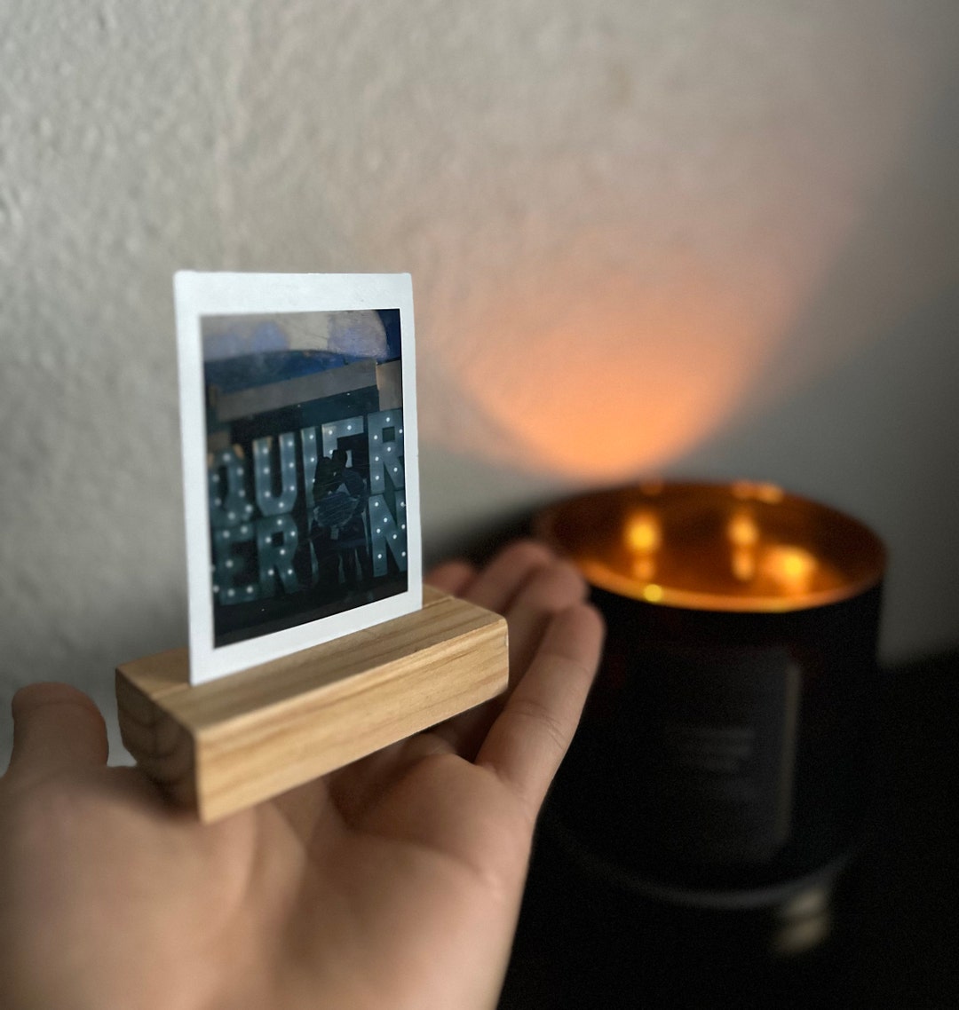 Handmade Wood Polaroid Stand: Personalized Photo Display - Etsy