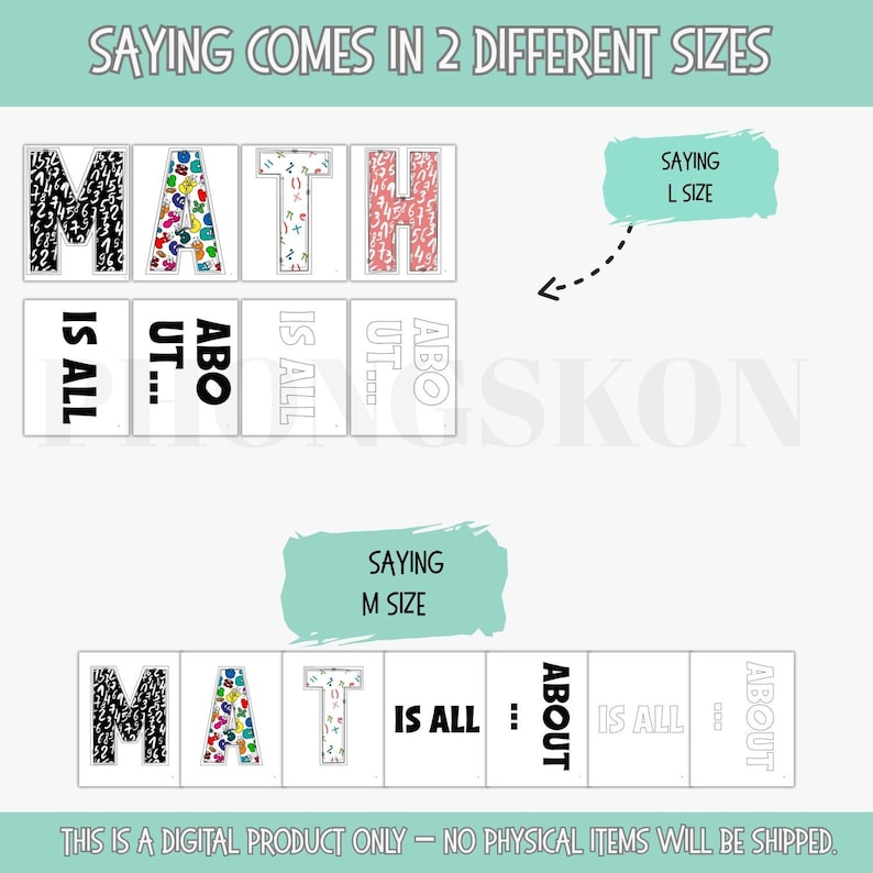 Math Bulletin Board Kit for Door or Wall, Back to School Display ...