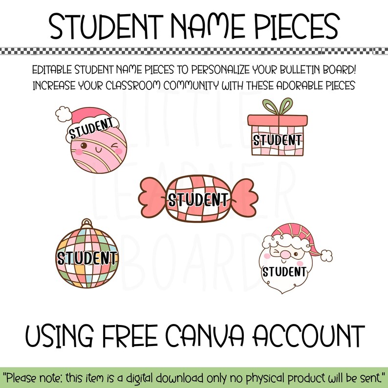 Christmas Bulletin Board Kit | Cutesy Merry and Bright Classroom Decor ...