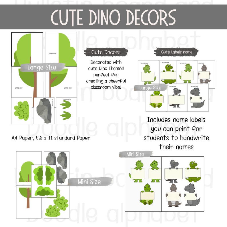 Dinosaur Bulletin Board | Back to School Classroom Decor | First Day ...