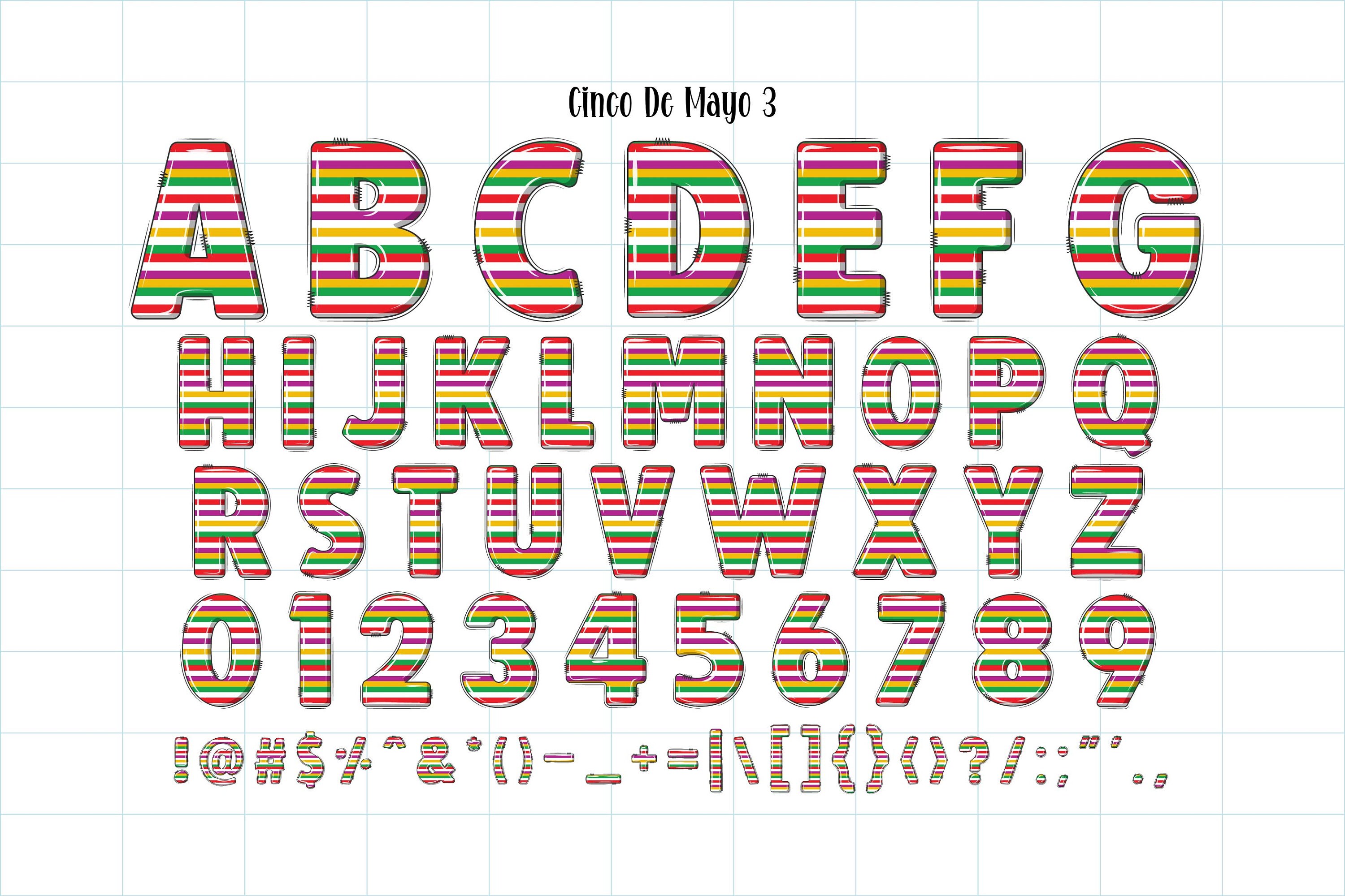 Cinco De Mayo PNG Alphabet, Fiesta Doodle Alphabet Bundle, Fiesta PNG ...
