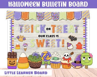 Trick-or-treat Candy-corn Bulletin Board/door Decor, Halloween Pre-made ...