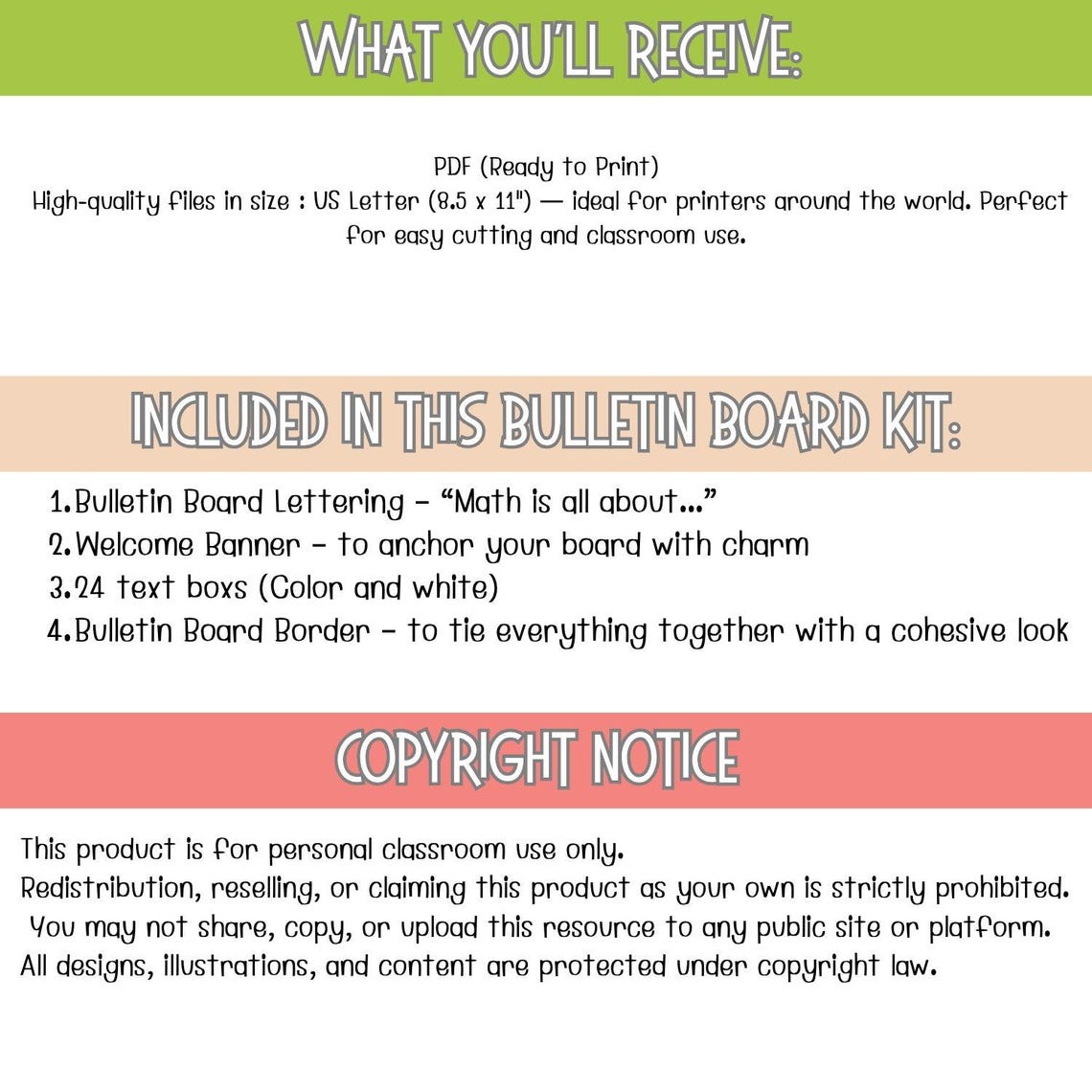 Math Bulletin Board Kit , Back to School Display, Growth Mindset Decor ...