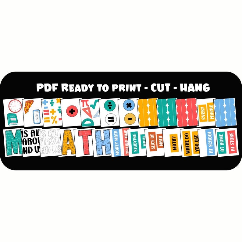 Math Bulletin Board Kit | Back to School Classroom Decor | Printable ...