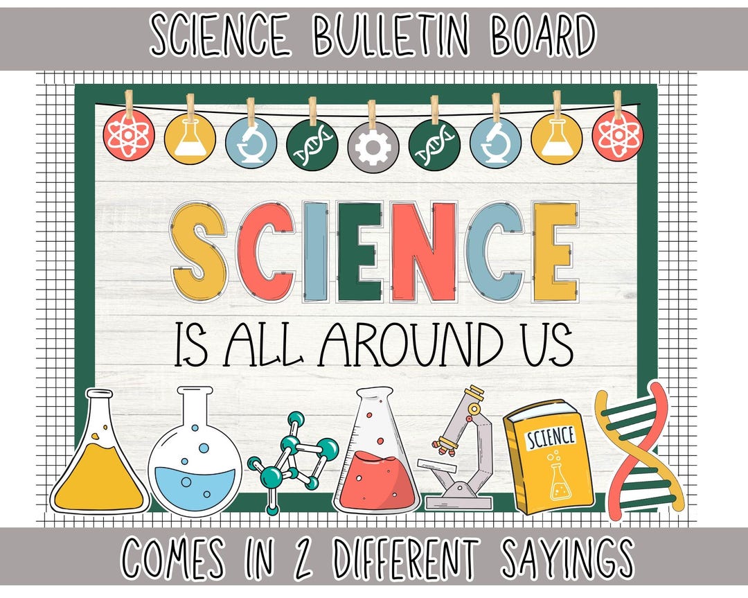 Science Bulletin Board Kit | STEM Classroom Decor | Printable Scientist ...