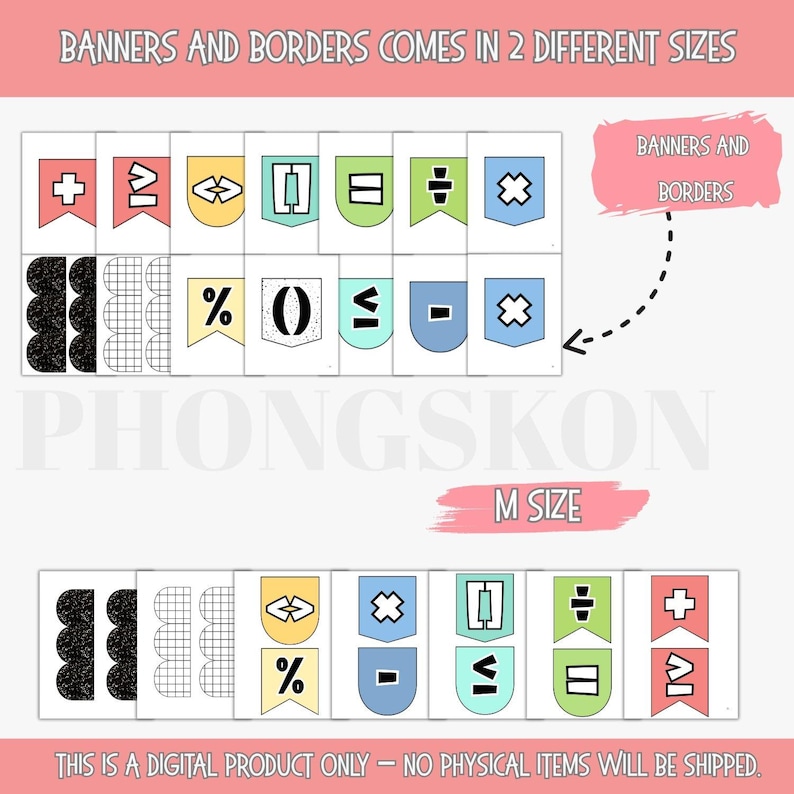 Math Bulletin Board Kit for Door or Wall, Back to School Display ...