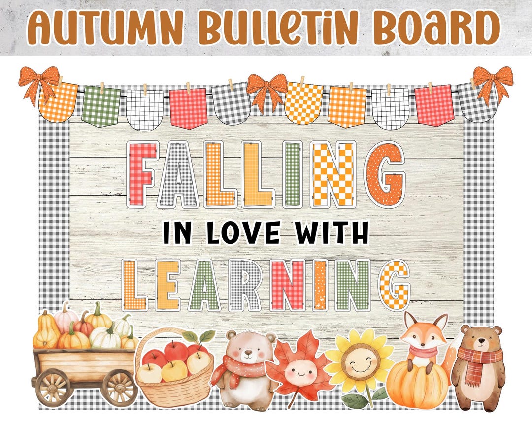 Fall Bulletin Board | Autumn Pumpkin Door Decor | September Classroom ...